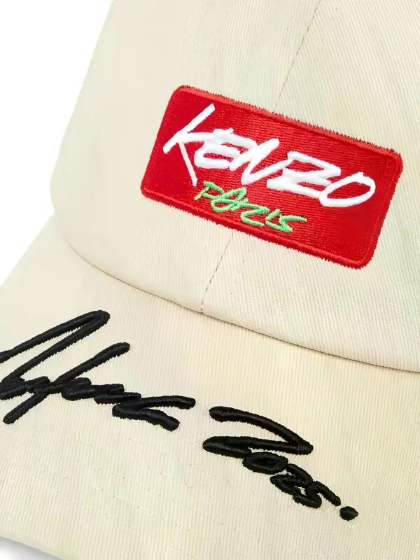 Kenzo Logo-patch Baseball Cap - White