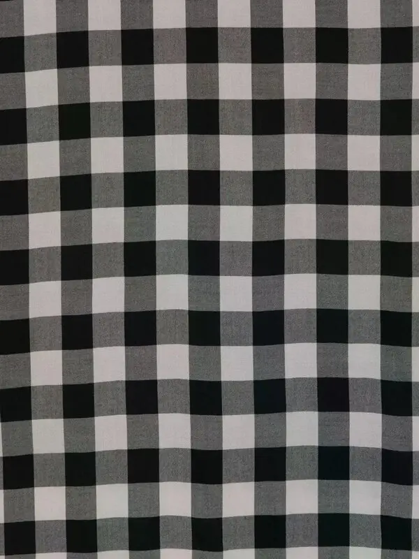 Rick Owens Checked Wool Scarf - Black
