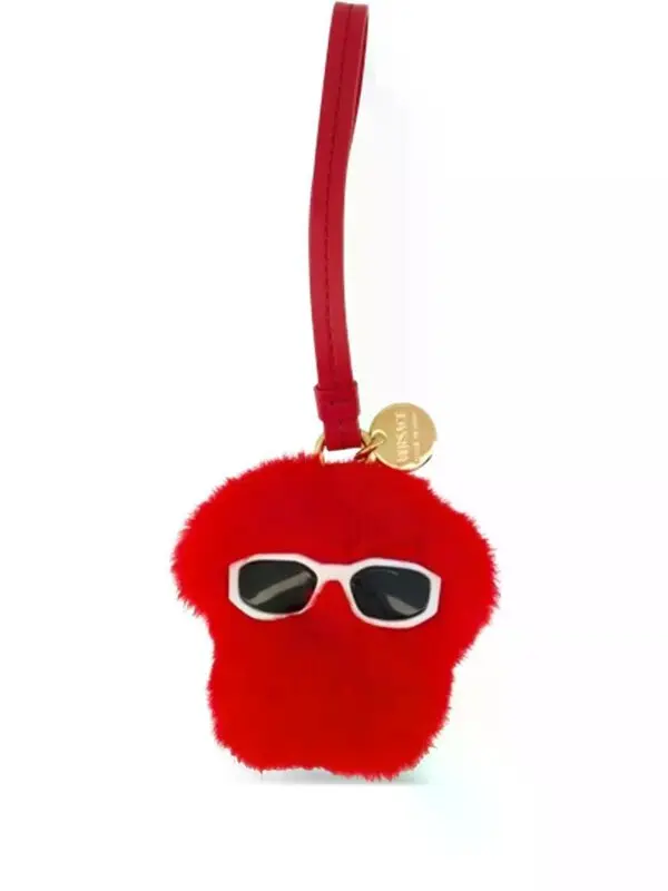 Versace Medusa Fluffy Bag Charm - Red