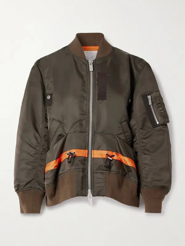 Sacai Shell Bomber Jacket - Green