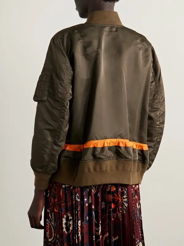Sacai Shell Bomber Jacket - Green