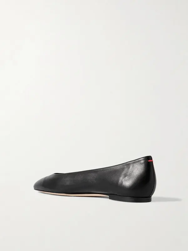 AeydĒ Ellie Leather Ballet Flats - Black