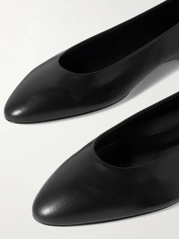 AeydĒ Ellie Leather Ballet Flats - Black