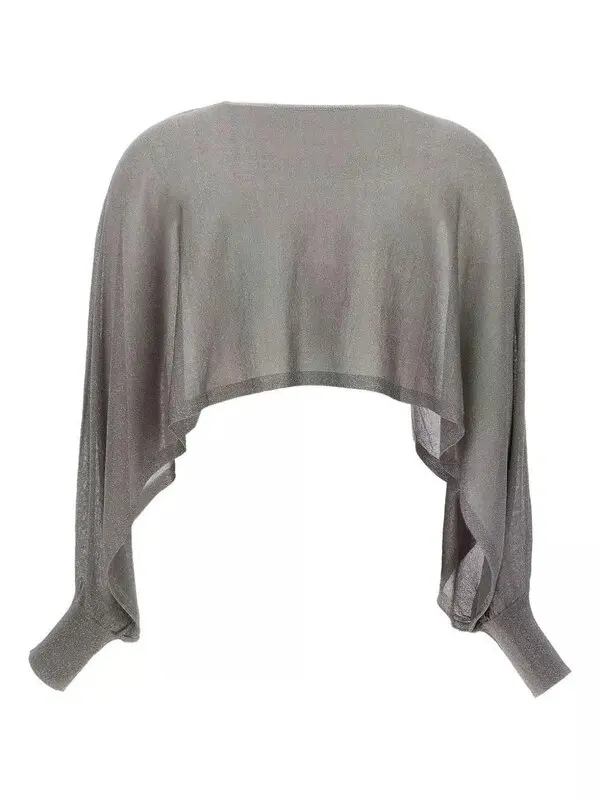 KANGRA Lurex-detailed Cropped Top