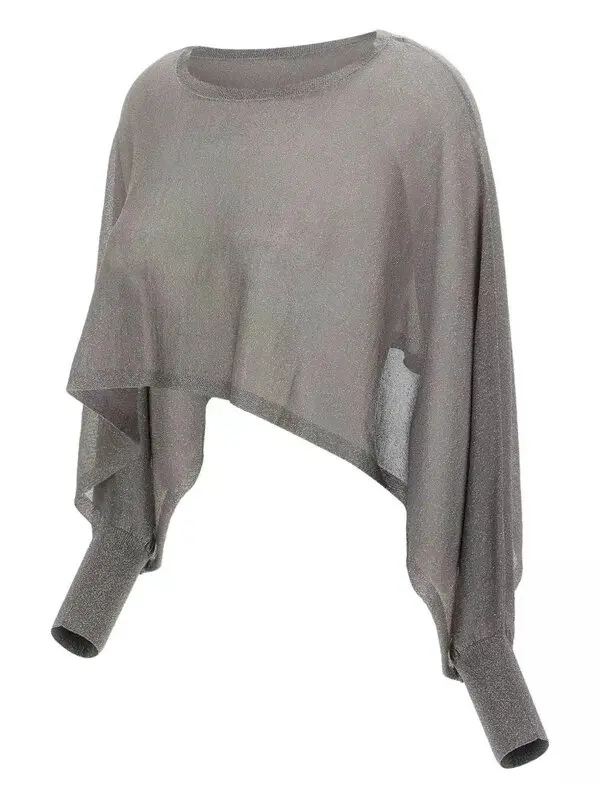 KANGRA Lurex-detailed Cropped Top
