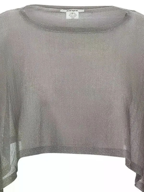 KANGRA Lurex-detailed Cropped Top
