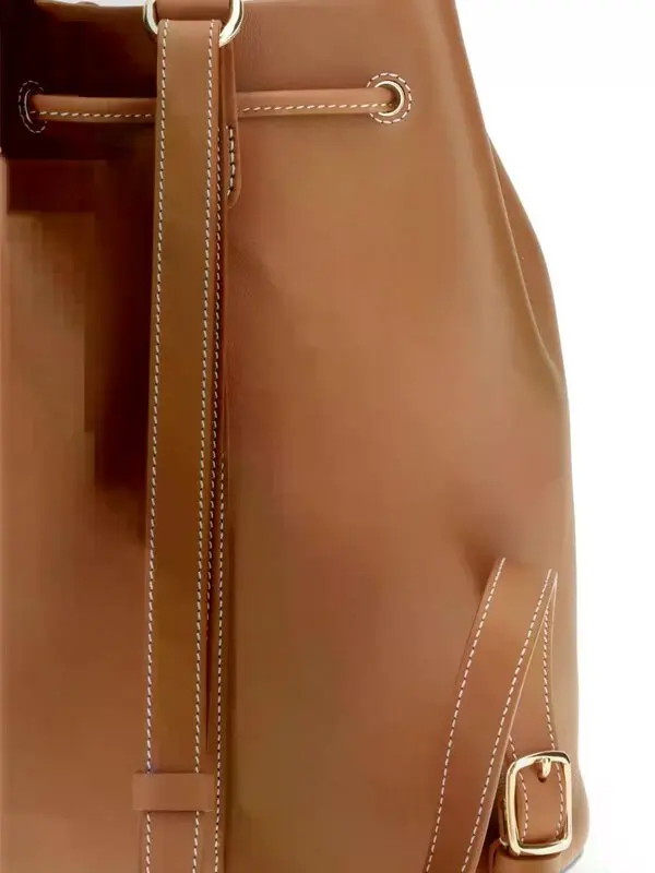 Loro Piana Drawstring Leather Backpack