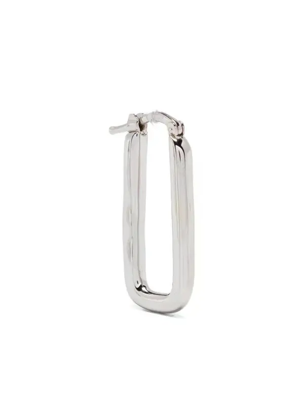 JIL SANDER Rectangle-frame Earrings - Silver