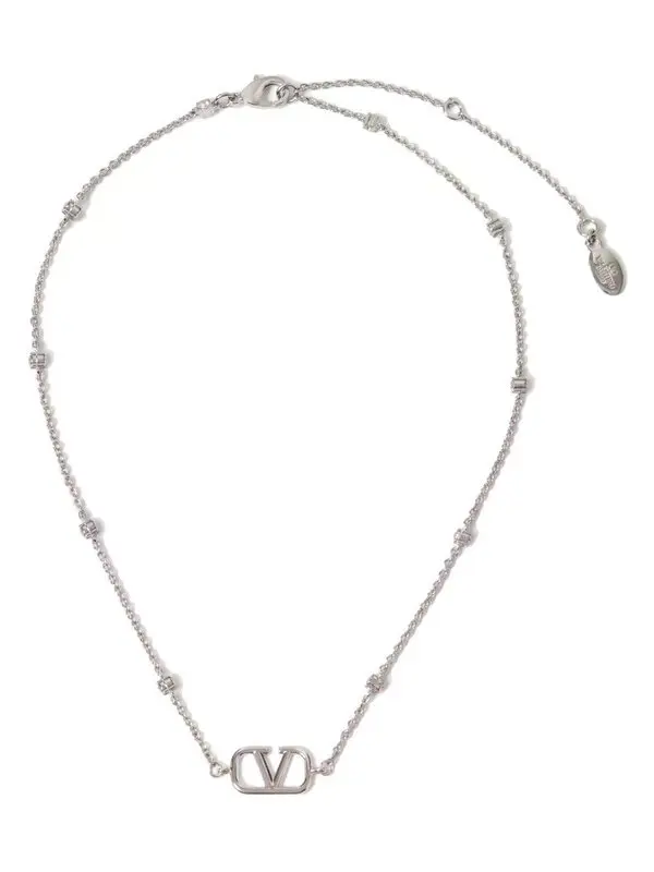 Valentino Garavani Vlogo Signature Necklace - Silver