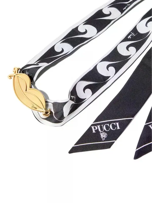 Emilio Pucci Scarf Lip-ring Choker