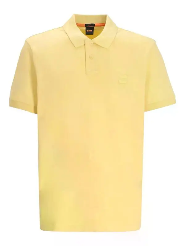 BOSS Logo-patch Polo Shirt - Yellow