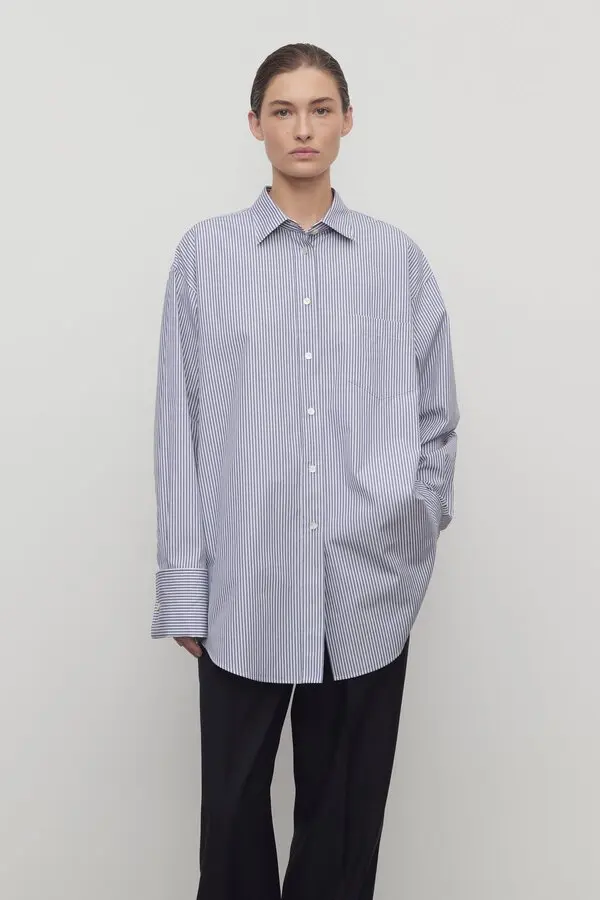 THE ROW Ment Shirt - White / Blue