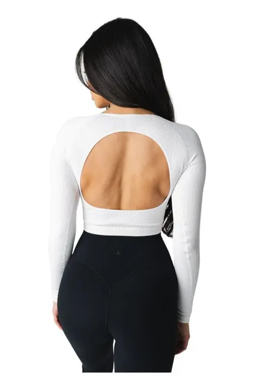VITALITY Synergy Open Back Long Sleeve Top - Snow