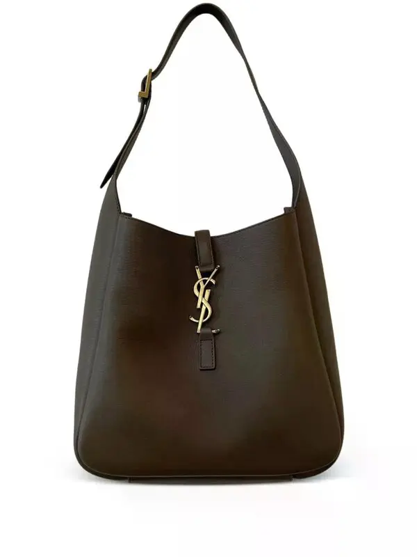 Saint Laurent Logo-plaque Shoulder Bag - Brown