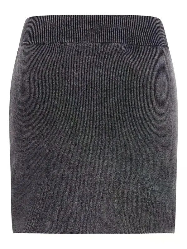 Alexander Wang Ribbed Logo-embossed Skirt