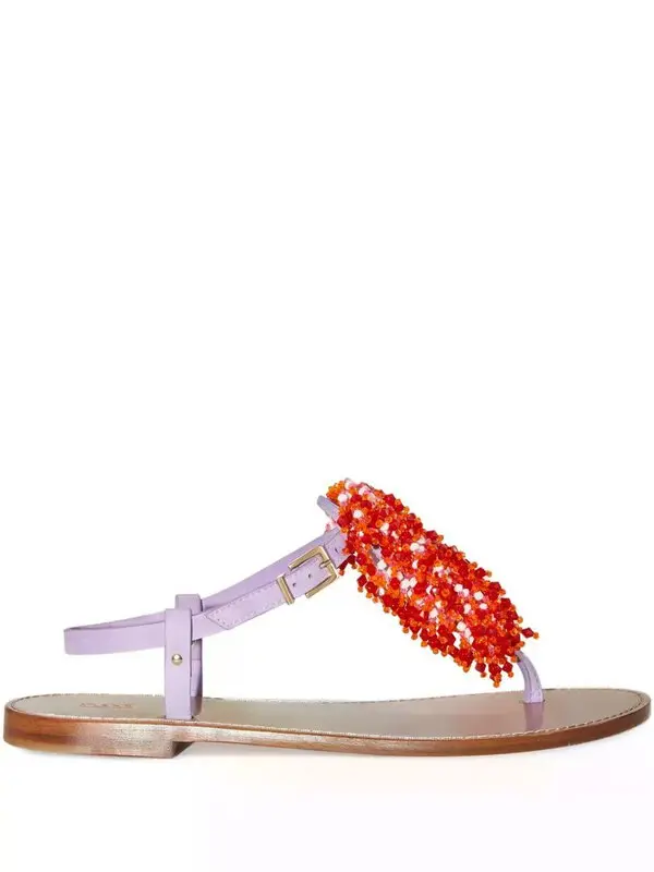 Emilio Pucci Beaded Leather Sandals