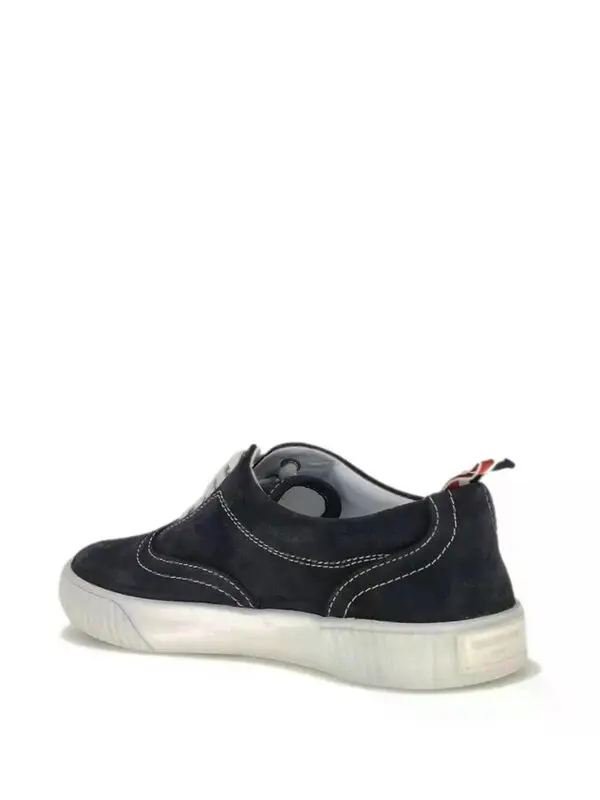 Thom Browne Lace-up Suede Sneakers - Blue