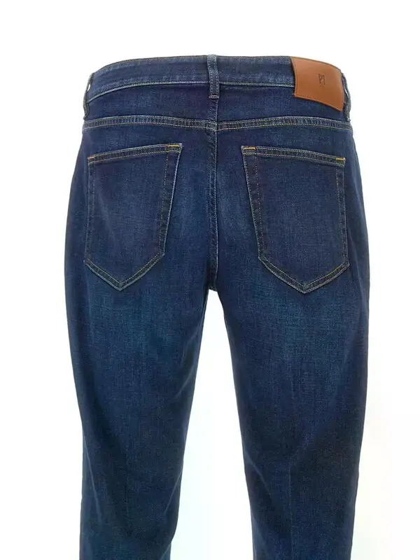 PT TORINO Four-pocket Jeans With Leather Patch - Blue
