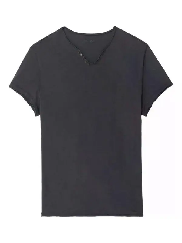 Zadig&Voltaire Tunisien Monastir Button-fastening Graphic-print T-shirt