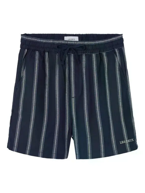 LES DEUX Lawson Striped Drawstring Shorts