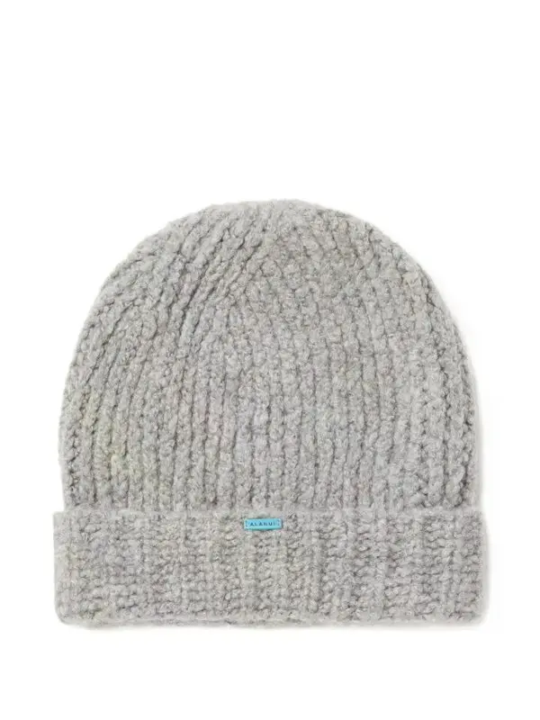 Alanui Ribbed-knit Beanie - Grey