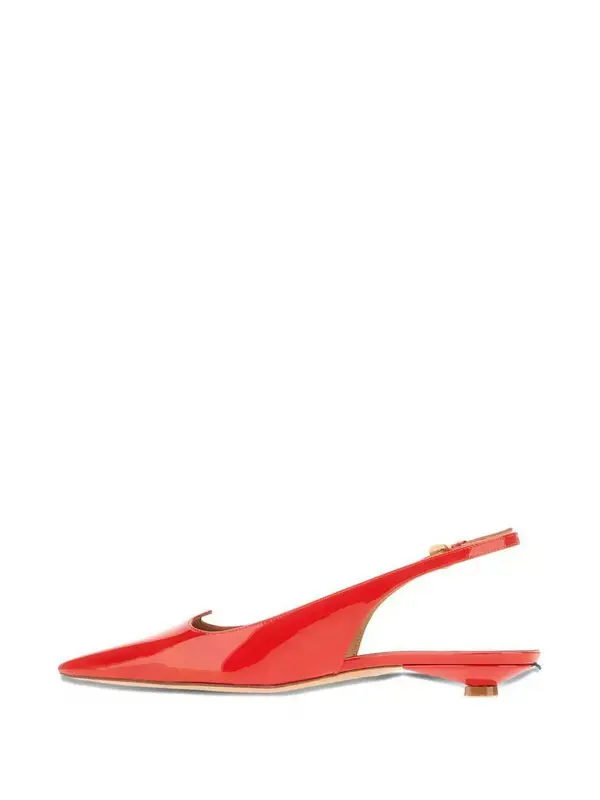 A.BOCCA 15mm Heart-slingback Pointed-toe Flat Pumps