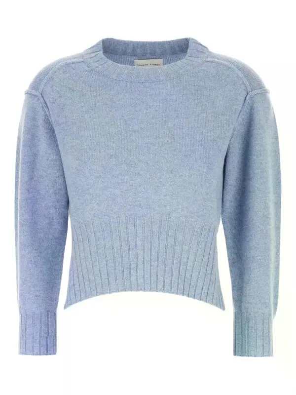 Loulou De Saison Lian Ribbed-hem Cashmere Sweater - Blue