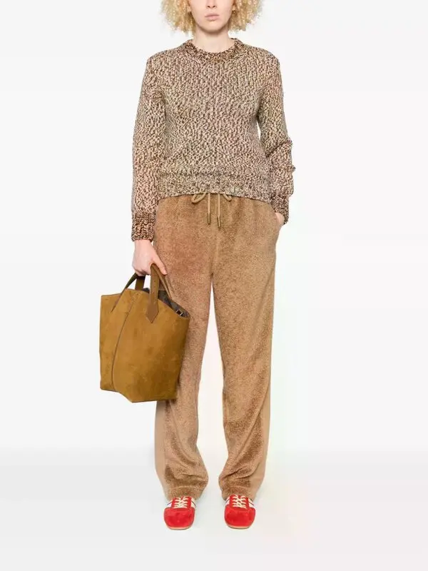 Moncler Speckled Crew-neck Jumper - Brown