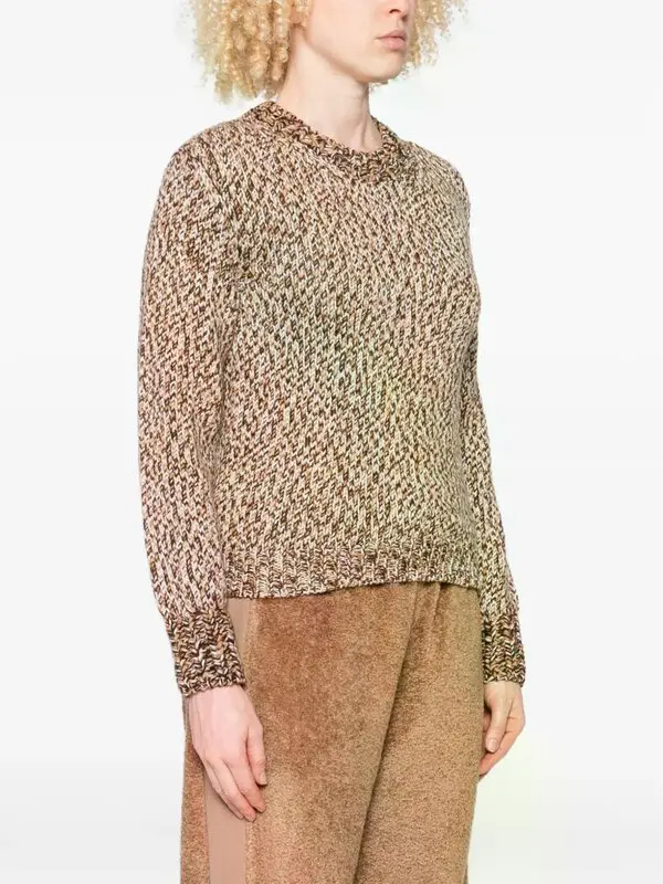 Moncler Speckled Crew-neck Jumper - Brown
