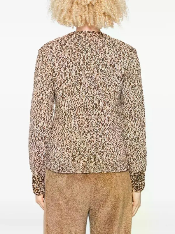 Moncler Speckled Crew-neck Jumper - Brown