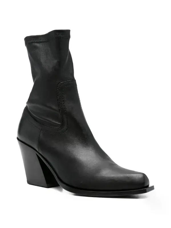 VIC MATIE Stretch-leather Pointed-toe Boots