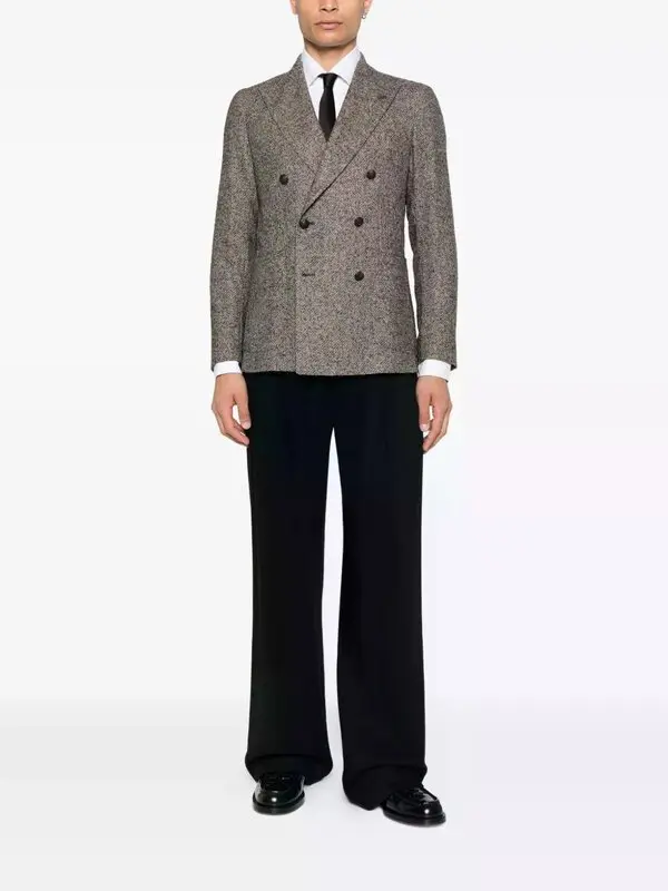 Tagliatore Double-breasted Textured Blazer