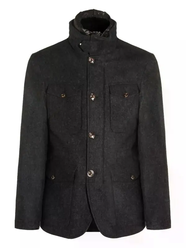 MONTECORE High-neck Buttoned Coat