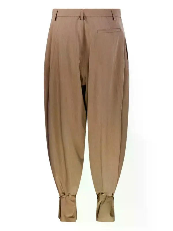 DARKPARK Pleated Cuffed Tapered Trousers