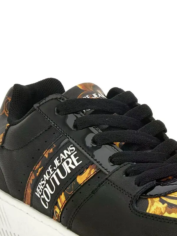 Versace Baroque-print Trainers - Black