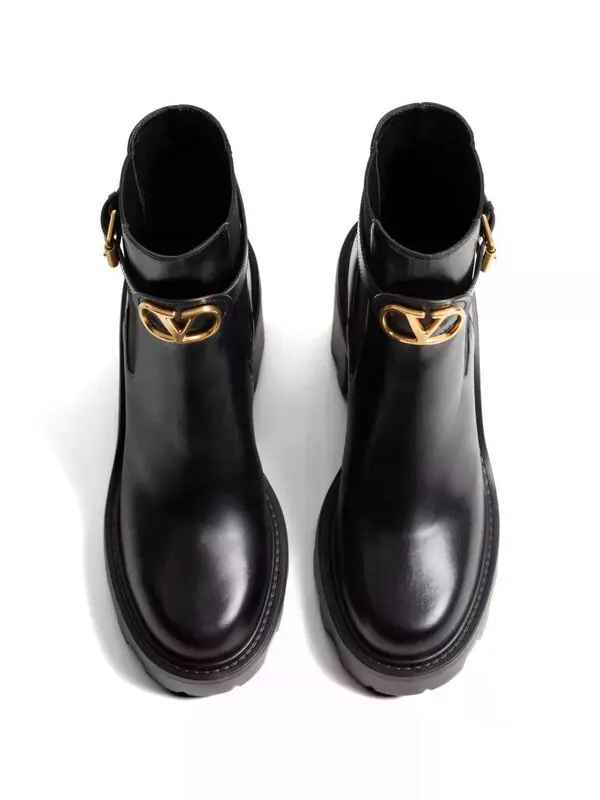 Valentino Garavani Vlogo Signature Calfskin Chelsea Boots
