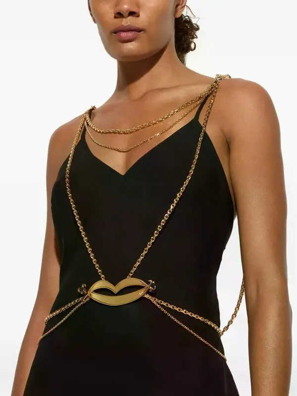 slim fit dress slacks Sheer Gold Chain Maxi Goddess Dress Black – Dolls Kill
