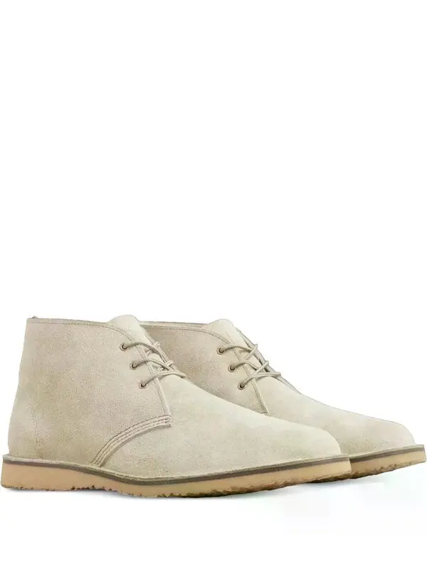 Red Wing Suede Boots - White