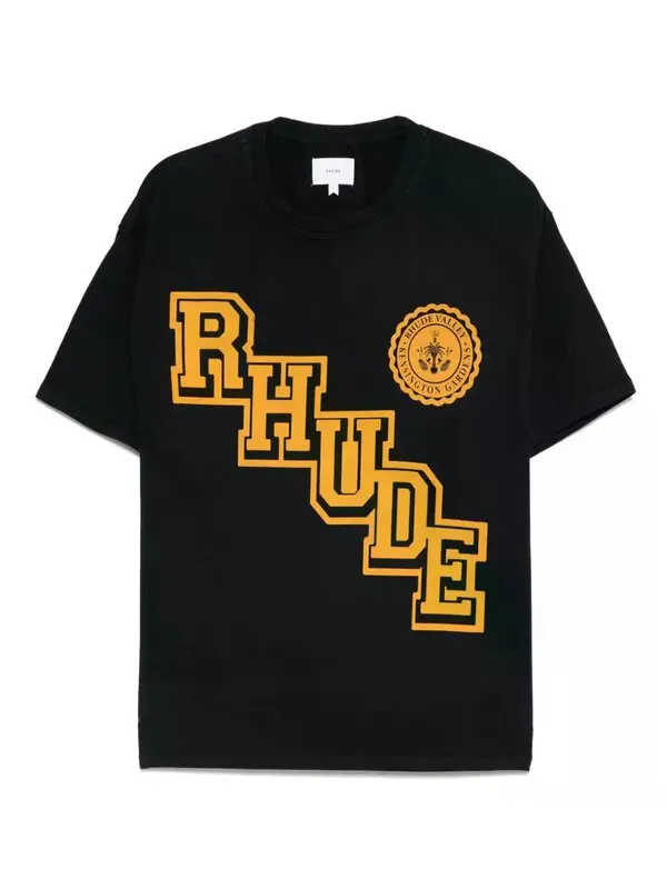 Rhude Diagonal-logo Graphic T-shirt