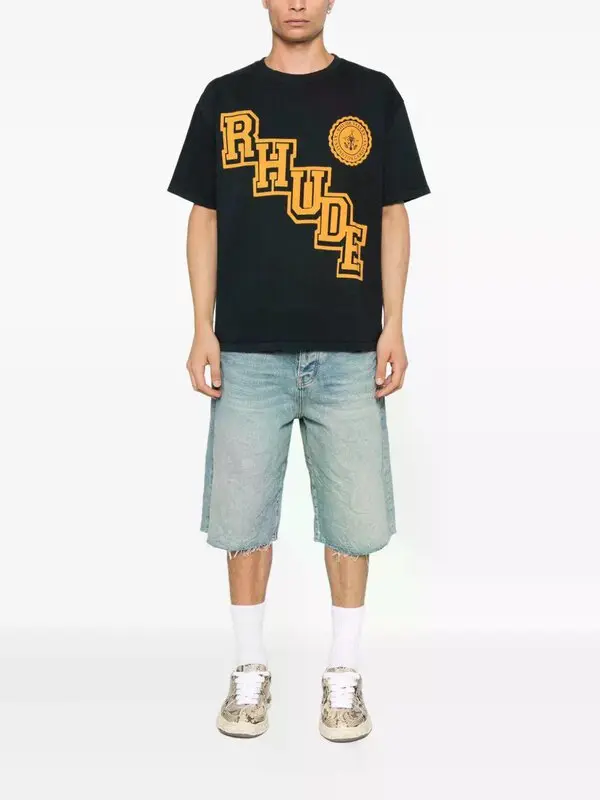 Rhude Diagonal-logo Graphic T-shirt