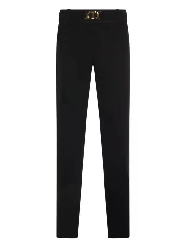 TWINSET Belted Logo Trousers - Black