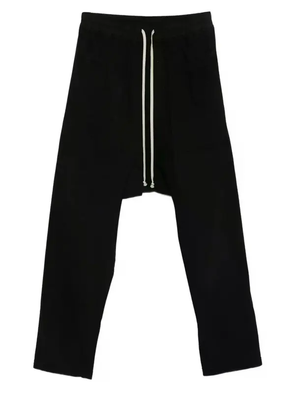 Rick Owens Drawstring Drop-crotch Trousers - Black