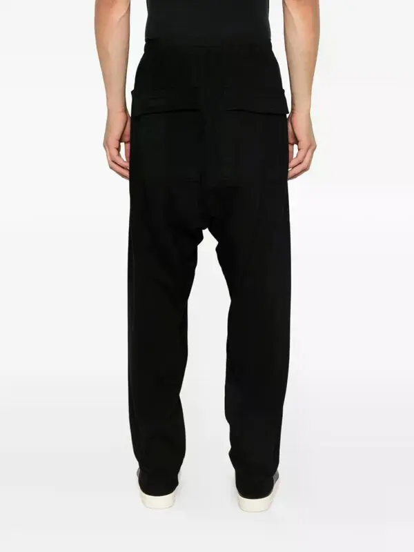 Rick Owens Drawstring Drop-crotch Trousers - Black