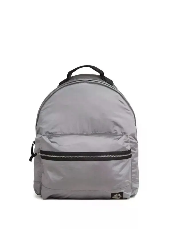 Stone Island Metallic Zip-fastening Backpack - Grey