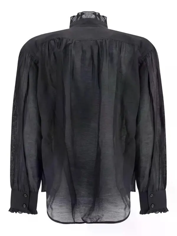 MARANT ETOILE Pamias Ruffled Top - Black