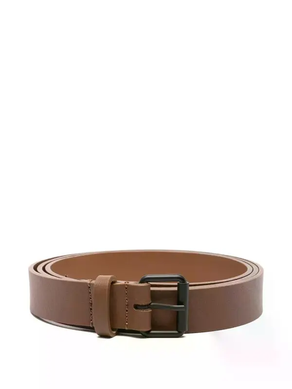 Sofie D'hoore Leather Square-buckle Belt - Brown