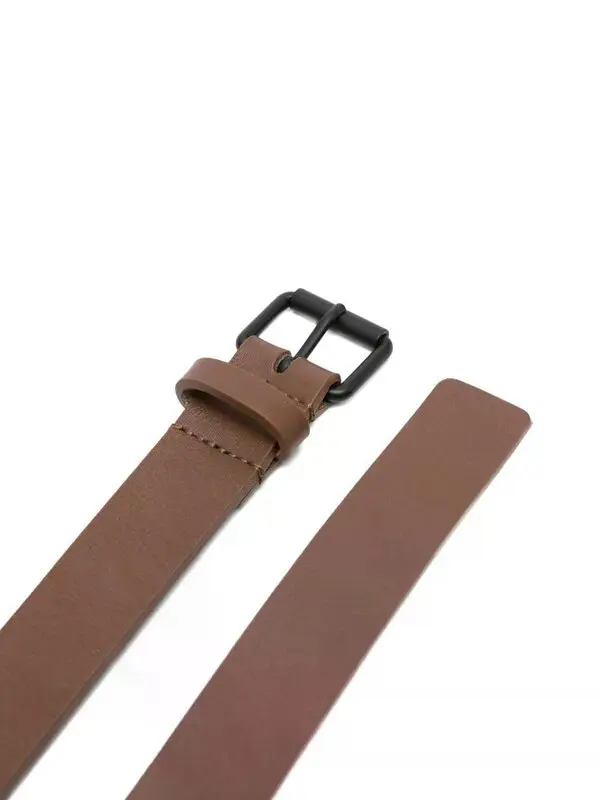 Sofie D'hoore Leather Square-buckle Belt - Brown