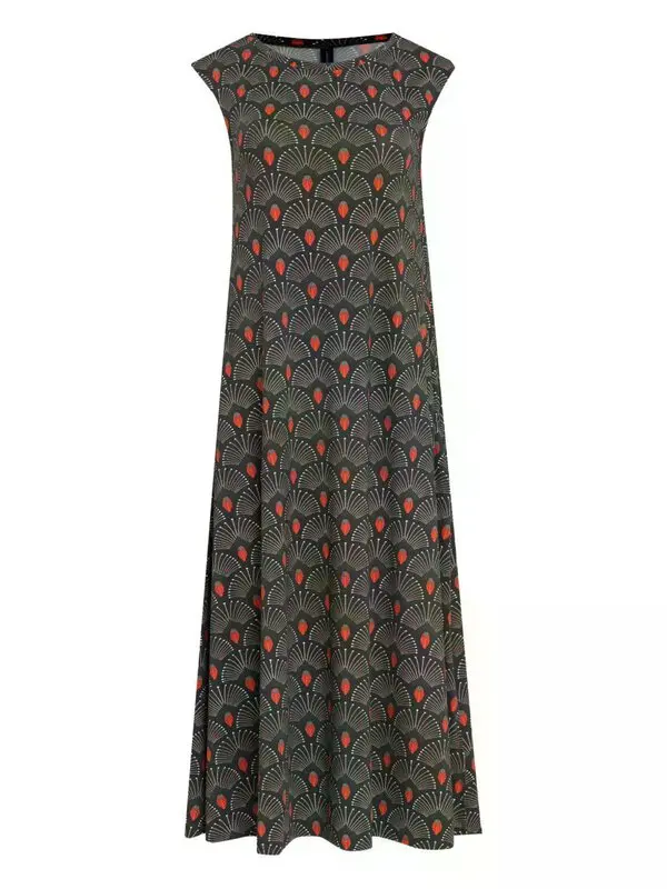 Lygia & Nanny Floral-Print Sleeveless Midi Dress - Grey | Editorialist