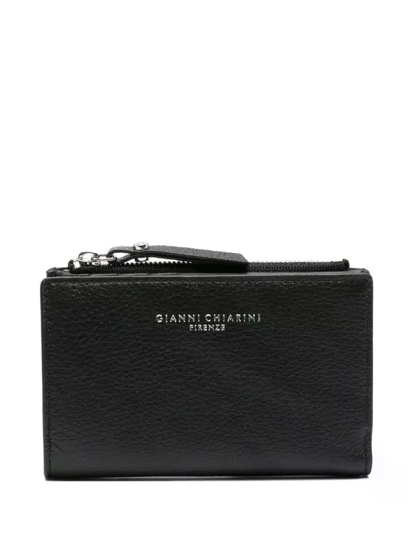 GIANNI CHIARINI Grained-leather Zip Wallet - Black