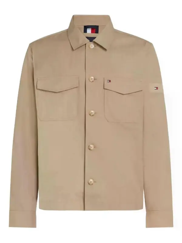 Tommy Hilfiger Button-fastening Patch-pocket Jacket - Neutrals